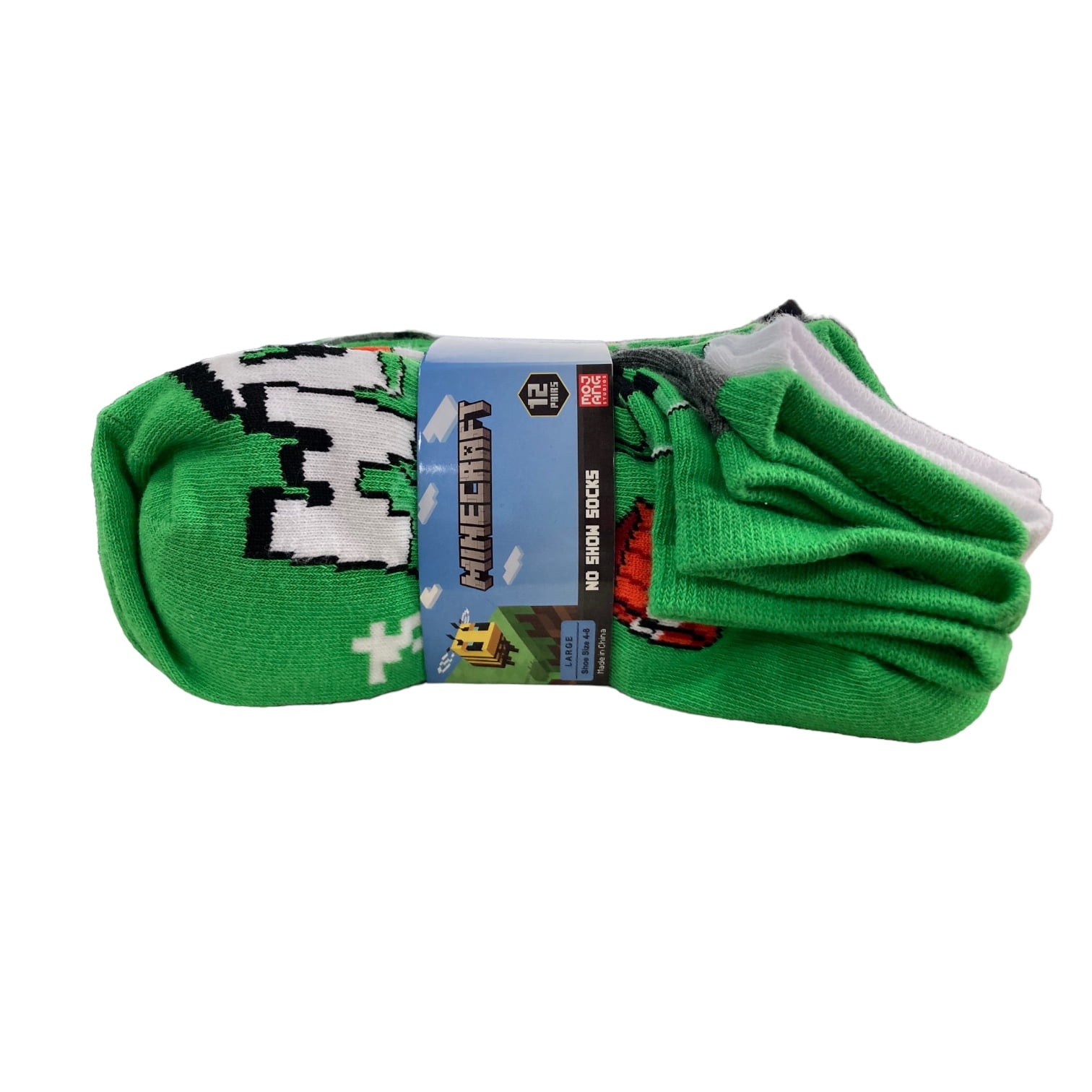 Minecraft Boy's 12 Pair Set Breathable Lightweight Graphic Print No ...
