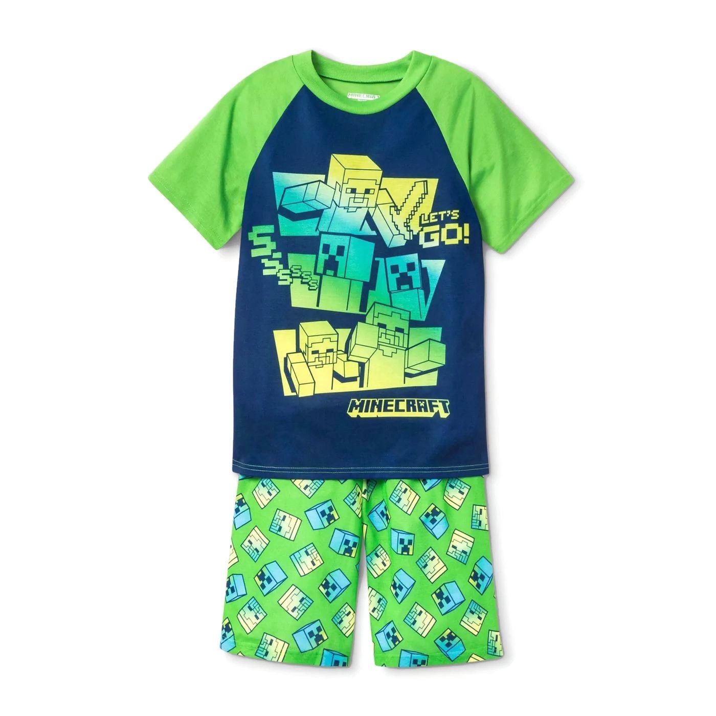 Minecraft Boy's Alex and Creeper, Zombie Mob Shorts Set, Size Small 6 ...