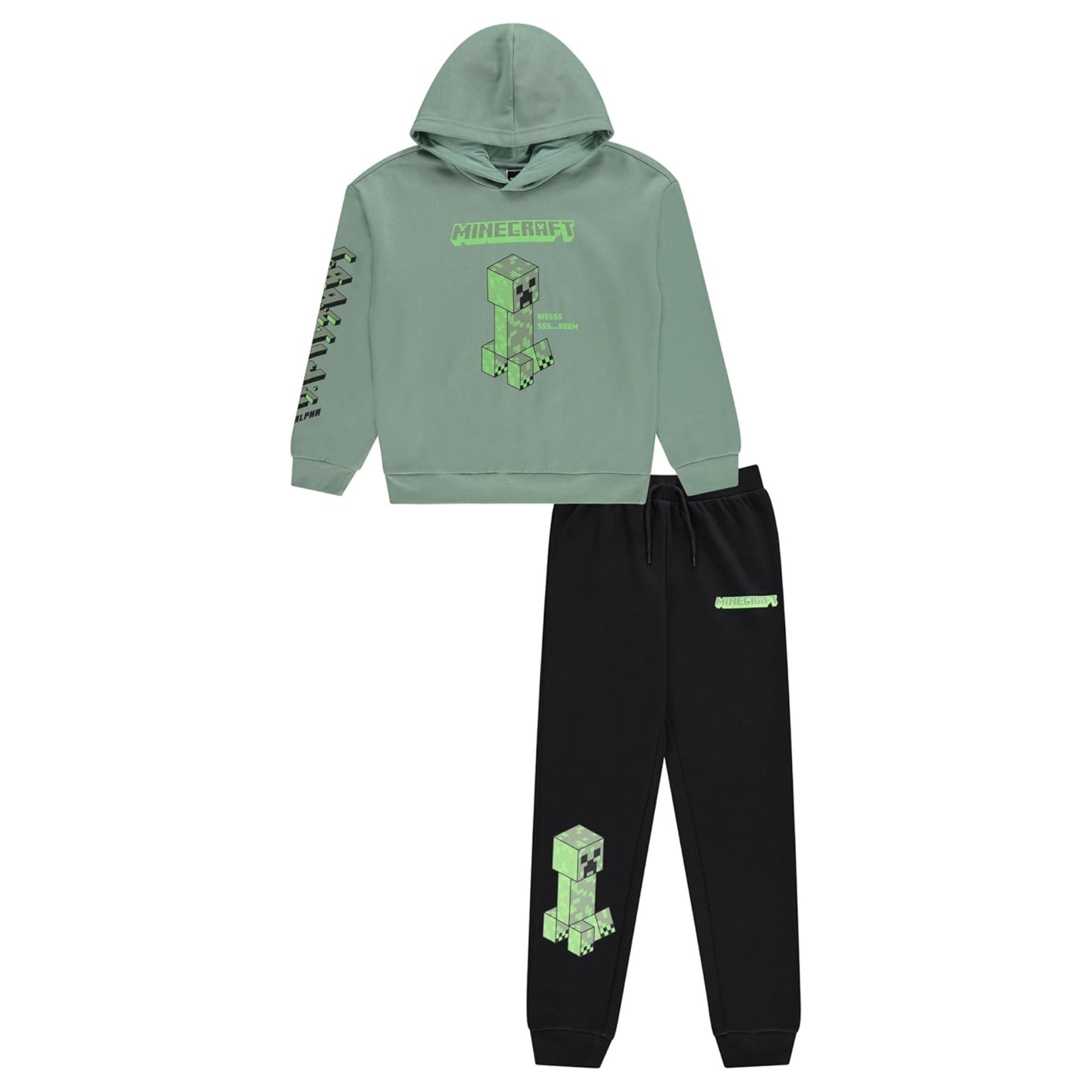 Minecraft Boy's Hoodie and Sweatpants Set, Printed Minecraft Costume ...