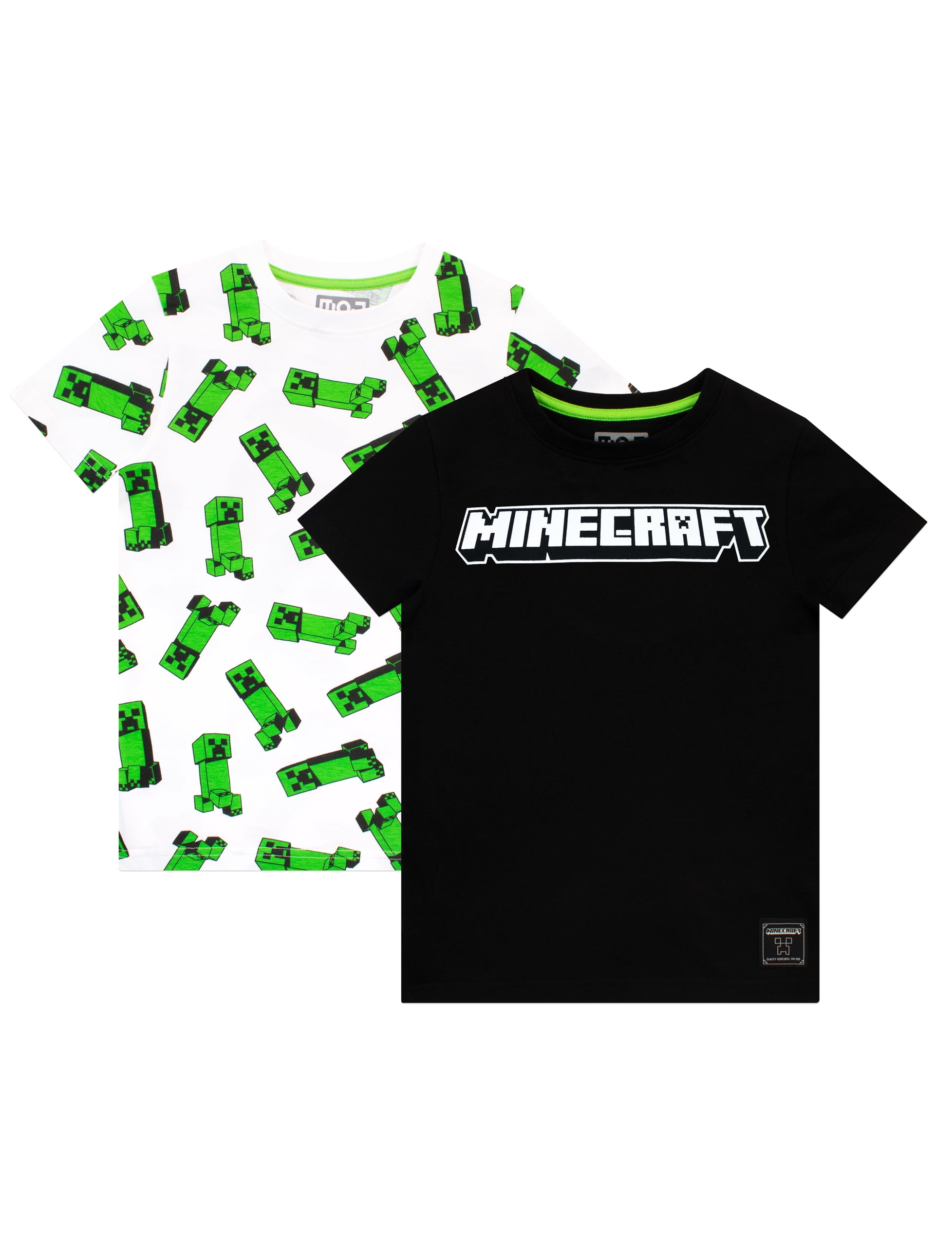 Minecraft Boys 2-Pack T-Shirt Multicolour Sizes 5-14 - Walmart.com