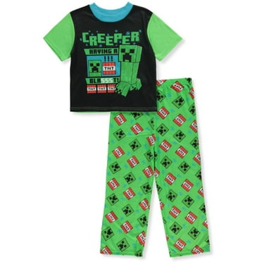 Minecraft Exclusive Boys 2-Piece Pajama Set, Sizes 4-12 - Walmart.com