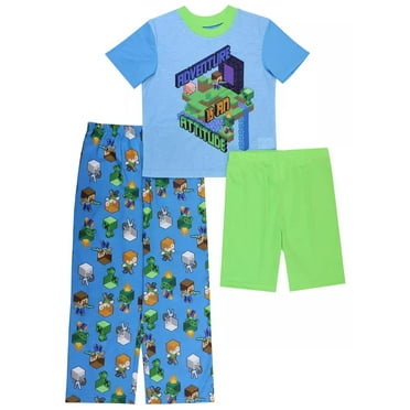 Minecraft Exclusive Boys 2-Piece Pajama Set, Sizes 4-12 - Walmart.com