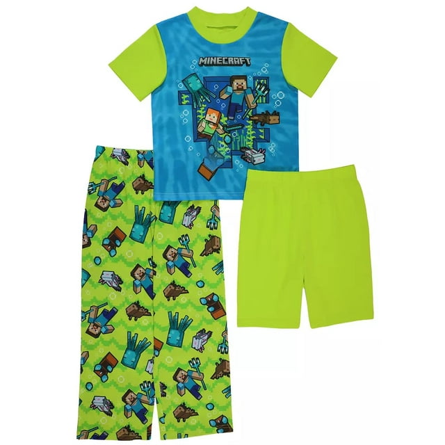 Minecraft Boys' 3 Piece Pajamas Set - Walmart.com