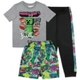 Minecraft Boys 3-Piece Pants Set - Short Sleeve T-Shirt, Shorts ...