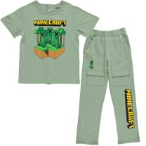 Minecraft Boys Costume Short Set with Black TNT Short and Mincraft Logo ...