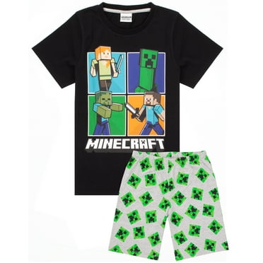 Minecraft Exclusive Kids Sleepwear: Boys 2-Piece Pajama Set, Sizes 4-12 ...