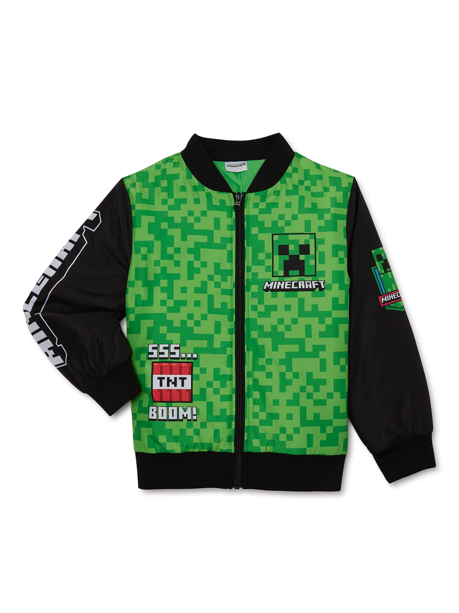 Brandclub - Minecraft Boys Bomber Jacket, Sizes 4-18