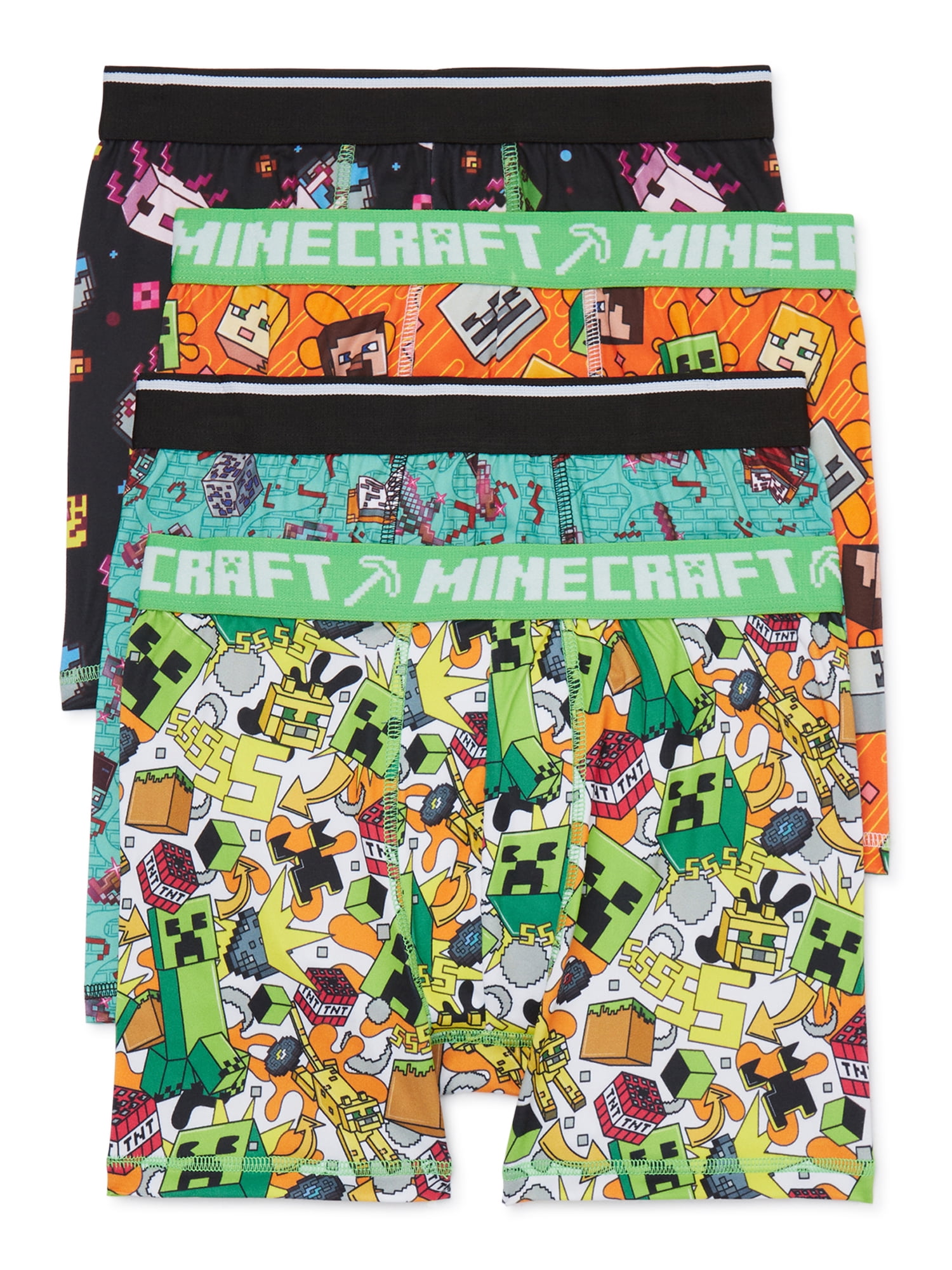 Minecraft Boys Boxer Brief Underwear, 4-Pack, Sizes XS-XL - Walmart.com