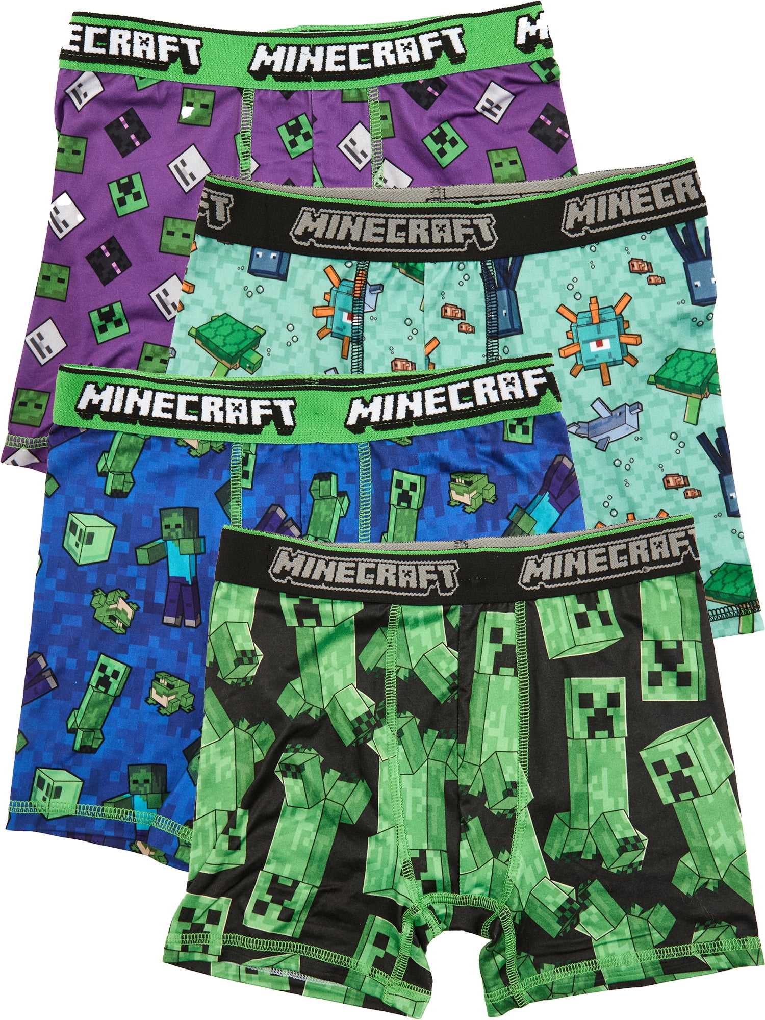 Minecraft Boys Boxer Brief Underwear, 4-Pack, Sizes XS-XL - Walmart.com