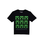 Minecraft Boys MC Heads, Crew Neck, Short Sleeve, Graphic T-Shirt ...