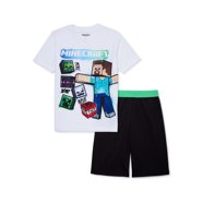 Minecraft Exclusive Boys 2-Piece Pajama Set, Sizes 4-12 - Walmart.com