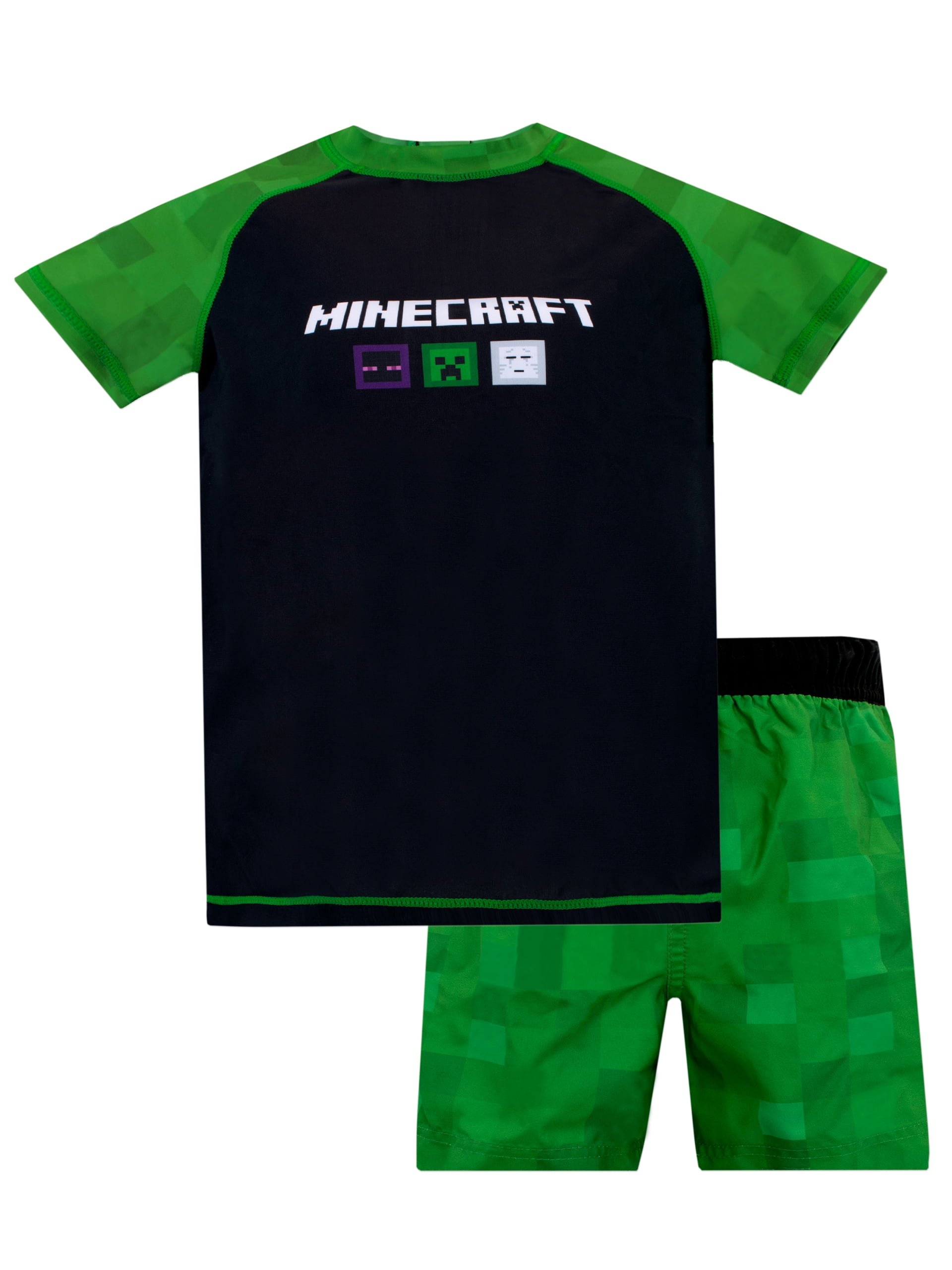 Minecraft Boys Creeper Swim Set Green Sizes 6-14 - Walmart.com