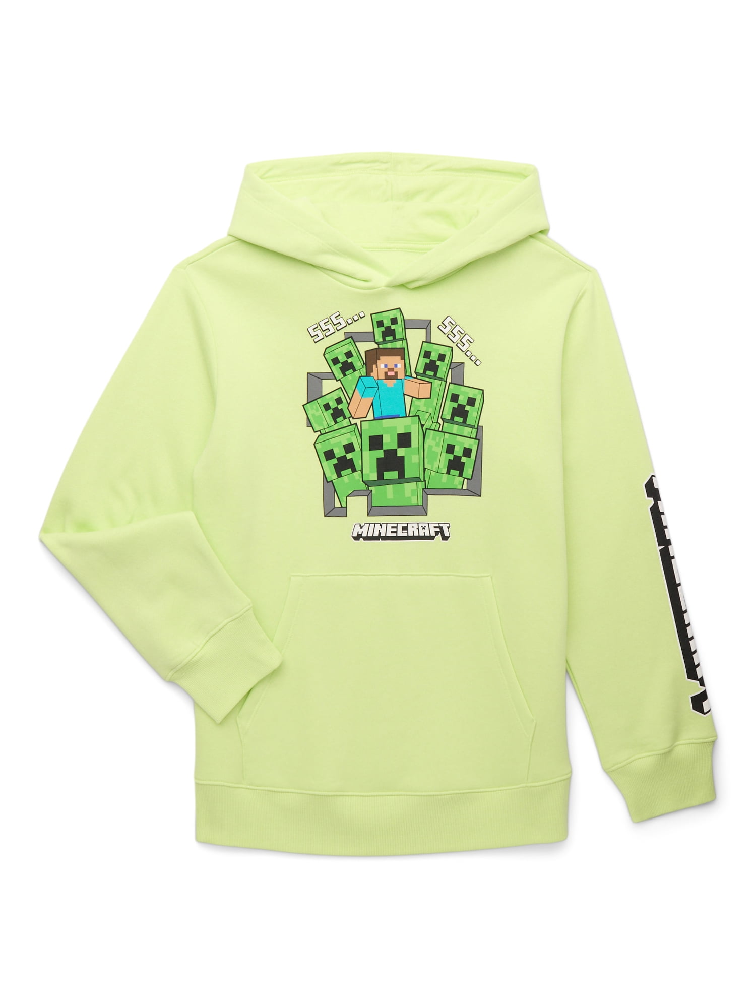 Minecraft Boys Dont Look Hoodie - Sleeve Cotton/Poly Blend - Walmart.com
