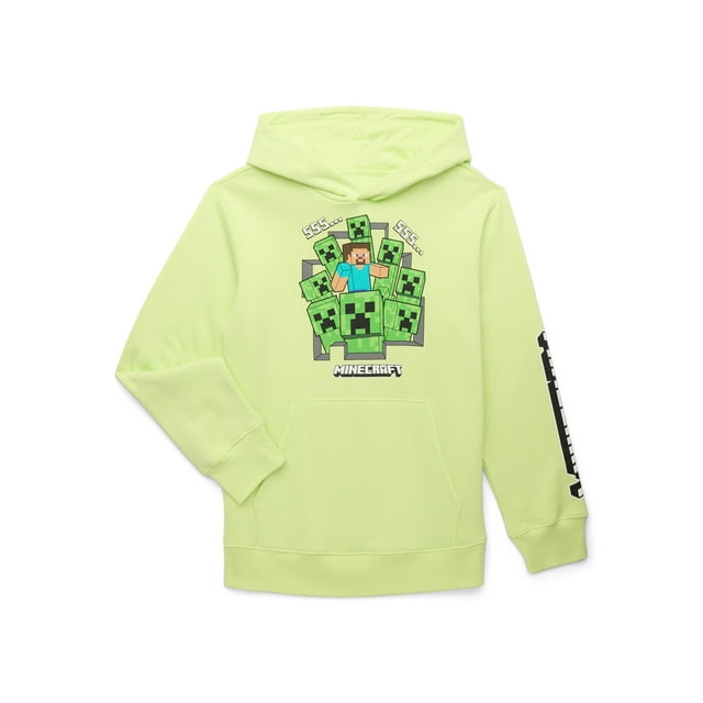 Minecraft Don’t Look, Boys Graphic Print Long Sleeve Hoodie, Sizes 4-18 ...