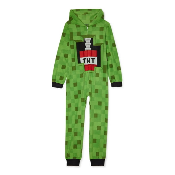 Minecraft Boys Exclusive Hooded Pajama Blanket Sleeper, Sizes 4-16 ...