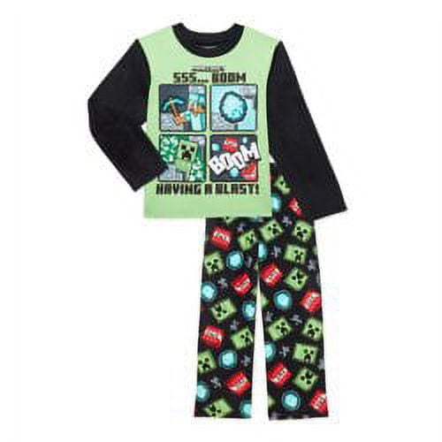 Minecraft Boys Fleece Pajama Set, 2-Piece, Sizes 6-12 - Walmart.com