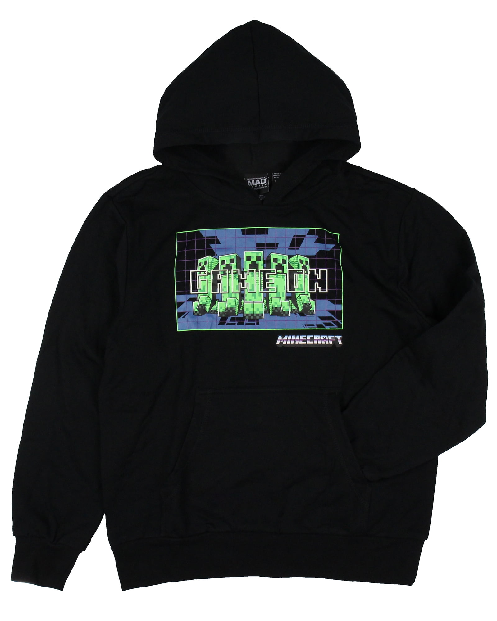 Minecraft Boys' Game On Creeper Mob Graphic Print Hoodie Sweatshirt ...