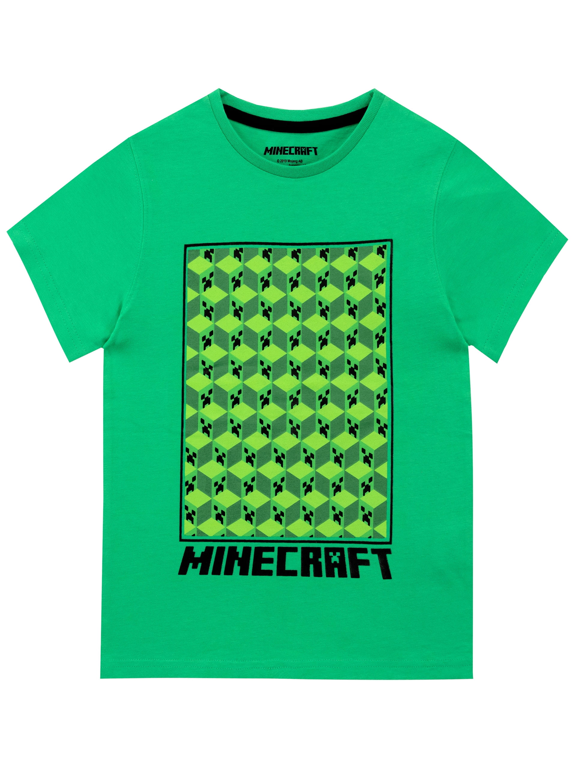 Minecraft Boys Gaming Creeper Short Sleeve T-Shirt Sizes 4-14 - Walmart.com