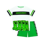 Minecraft Boys Costume Short Set with Black TNT Short and Mincraft Logo ...
