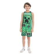 Minecraft Boys Costume Short Set with Black TNT Short and Mincraft Logo ...
