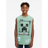 Minecraft, Boys' Graphic Muscle Tank Top, Sizes 4-18 - Walmart.com