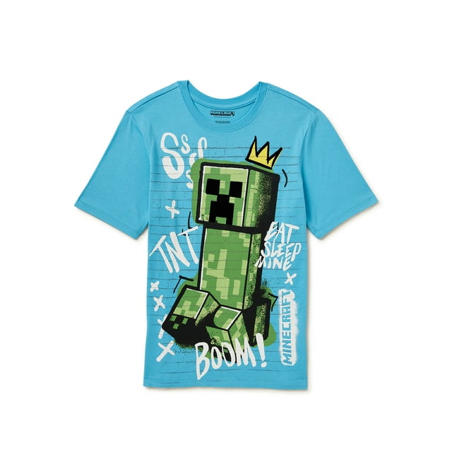Minecraft Boys Graphic T-Shirt, Sizes 4-18 - Walmart.com