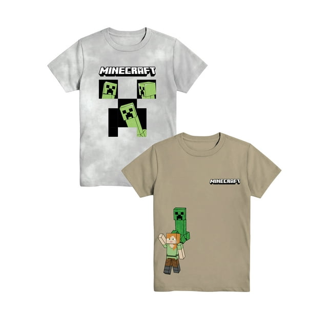 Minecraft Boys Graphic T-shirt Set, 2-Piece, Sizes XS-2XL - Walmart.com