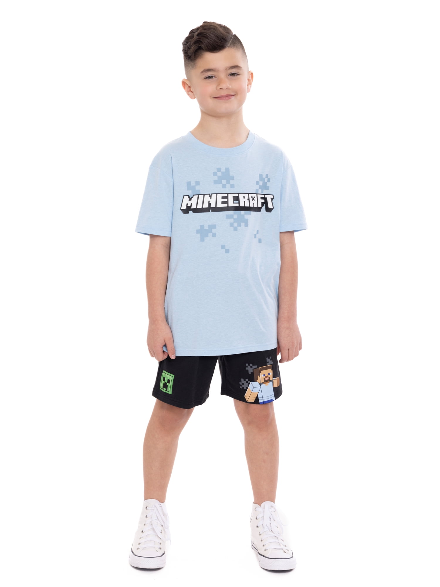 Minecraft Boys Graphic Tee and Shorts Set, 2-Piece, Sizes 4-10 ...