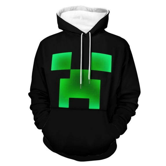 Minecraft Boys Hooded Sweatshirt Teen Adult Black Graphic Hoodie ...