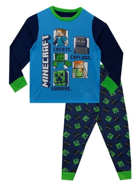 Minecraft Boys Short Sleeve Pajamas Set, 2-Pieces, Sizes 4-16 - Walmart.com