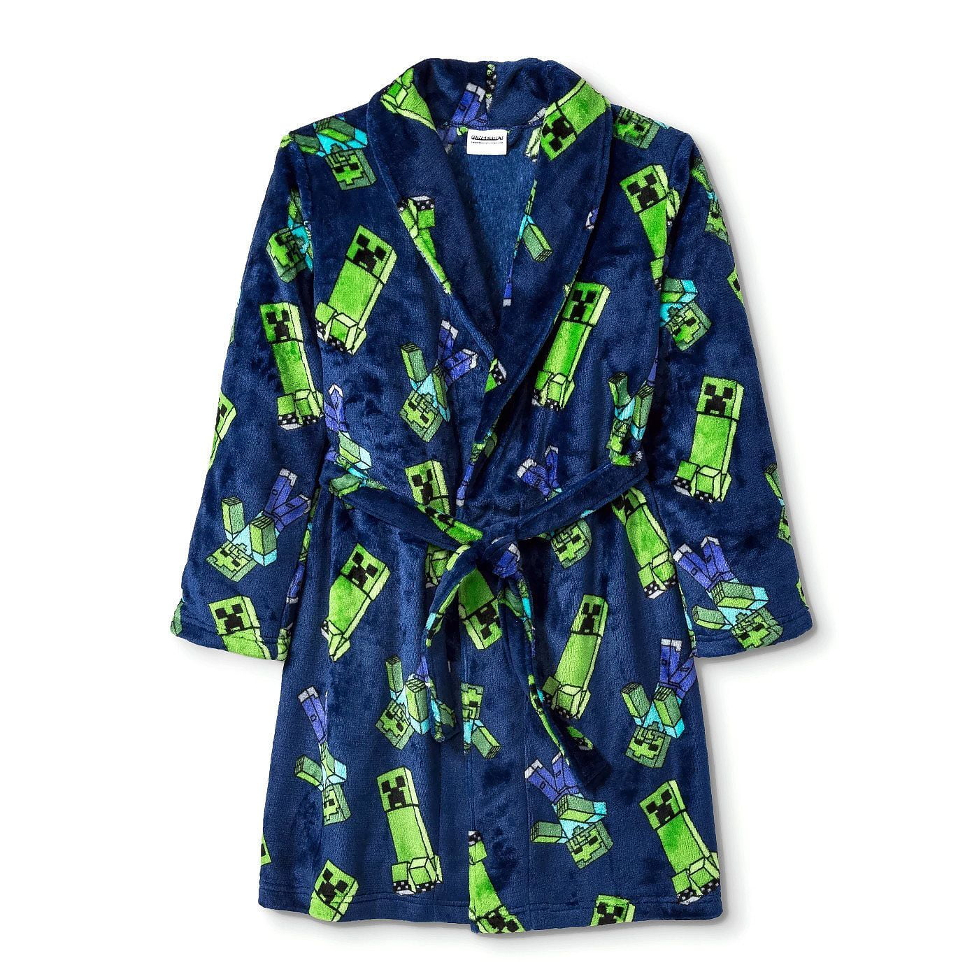 Minecraft Boys Luxe Fleece Creeper and Zombie Mob Bathrobe, Robe (S (6/ ...