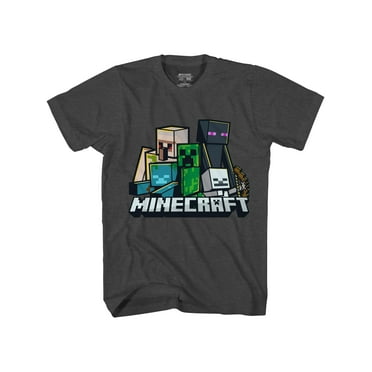 Minecraft Characters Boys Long Sleeve Active Mesh T-Shirt, 2-Pack ...