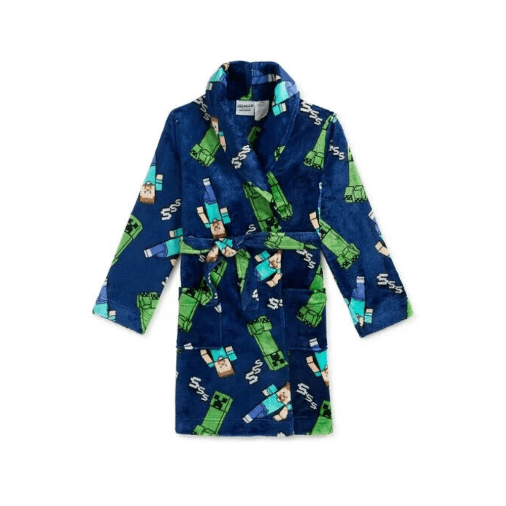 Minecraft Boys, Pajama Robe, Multicolor, 8 - Walmart.com