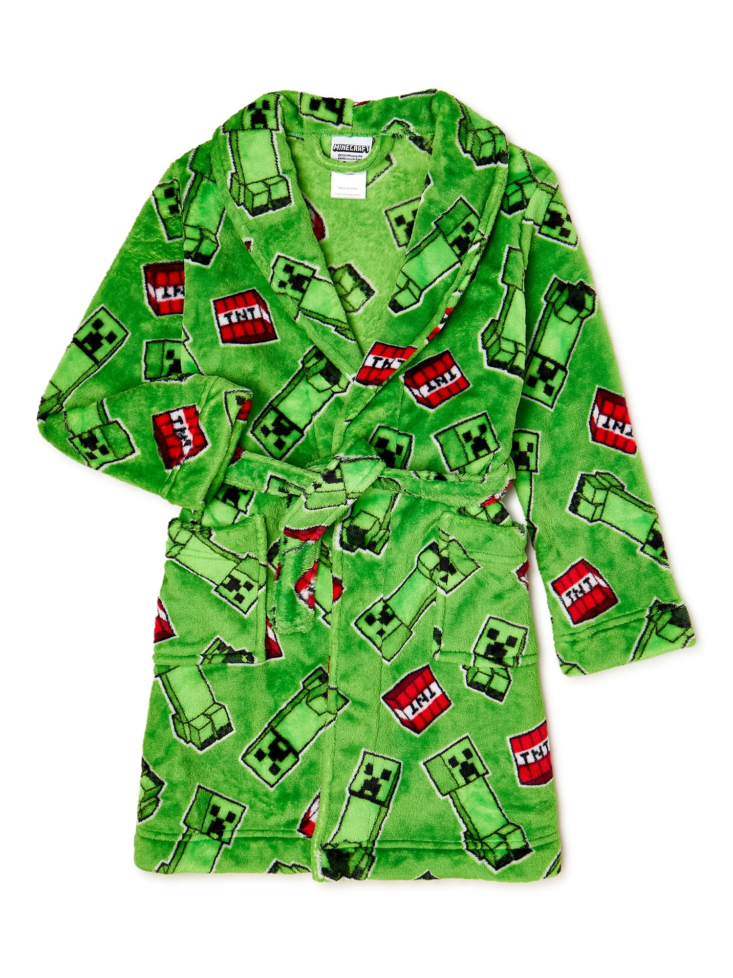 Minecraft Boys Pajama Robe, Sizes 6-12 - Walmart.com