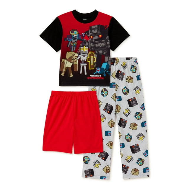 Minecraft Boys Pajama Set, 3-Piece, Sizes 6-12 - Walmart.com