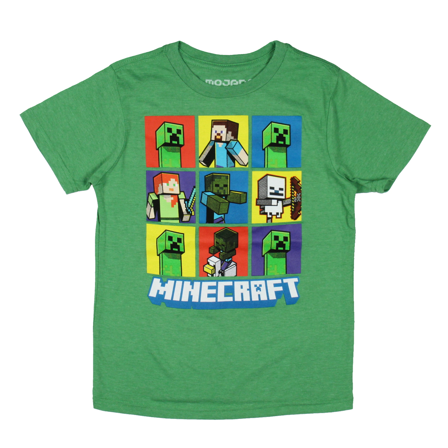 Minecraft Boys' Paneled Characters Steve Creeper Alex Tee T-Shirt ...