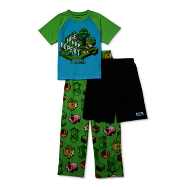 Minecraft Exclusive Boys 2-Piece Pajama Set, Sizes 4-12 - Walmart.com