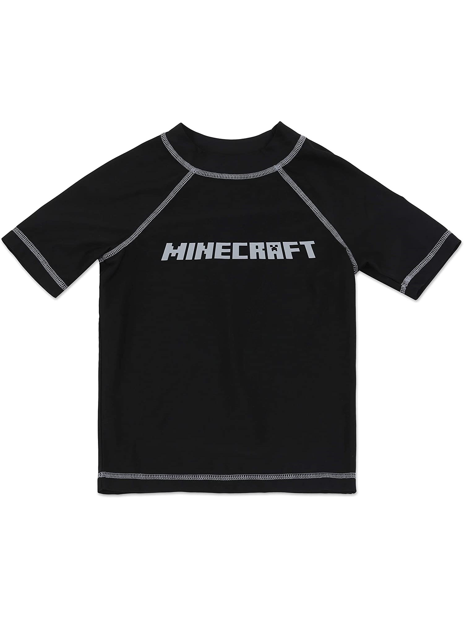 Minecraft Boys' Silver Logo Rash Guard (Little Boys) - Walmart.com
