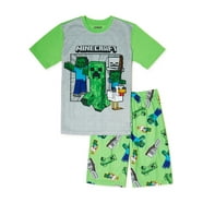 Minecraft Exclusive Boys 2-Piece Pajama Set, Sizes 4-12 - Walmart.com
