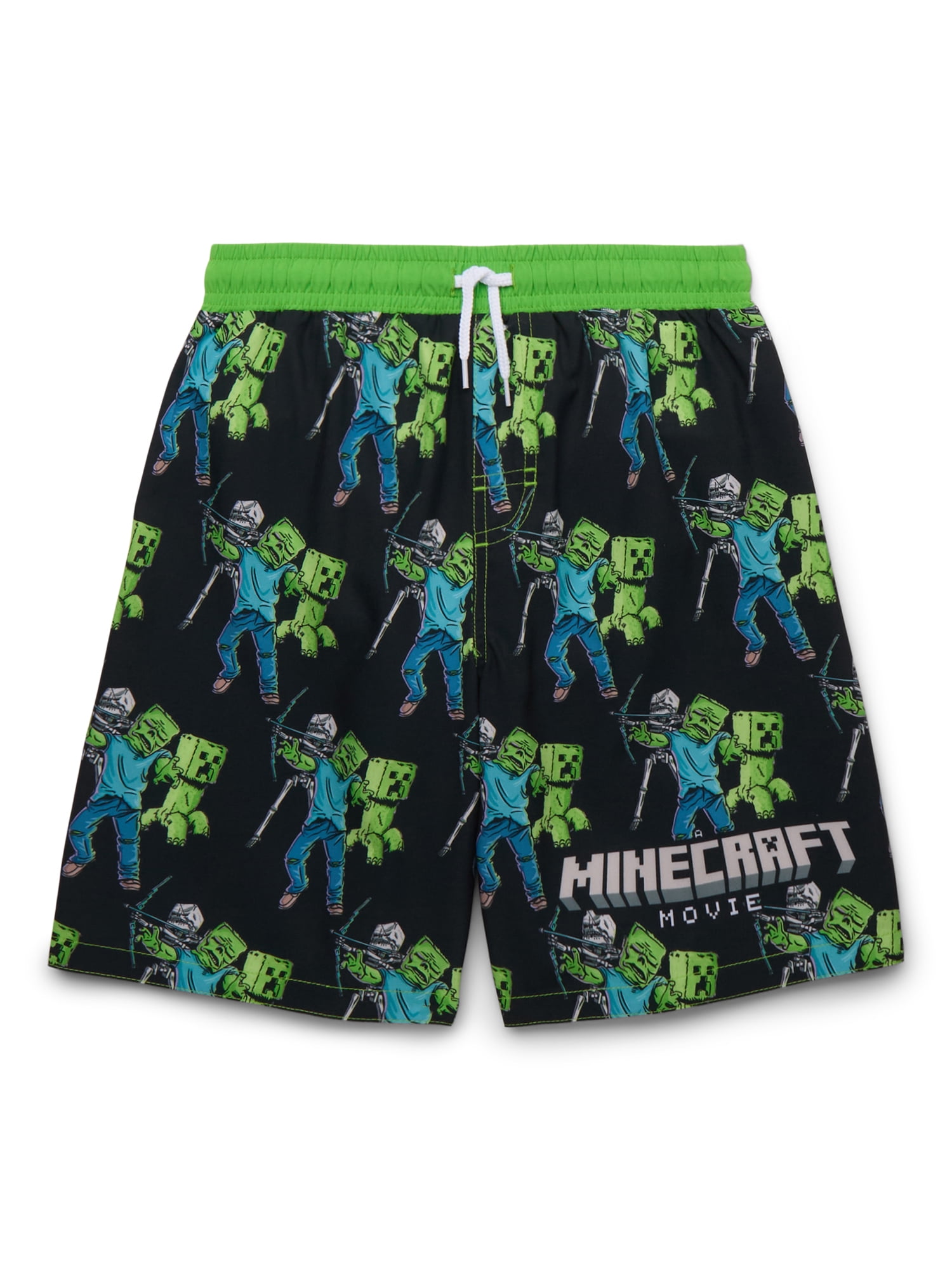 Minecraft Movie Boys’ Swim Trunks with UPF 50+, Sizes 4-12 - Walmart.com