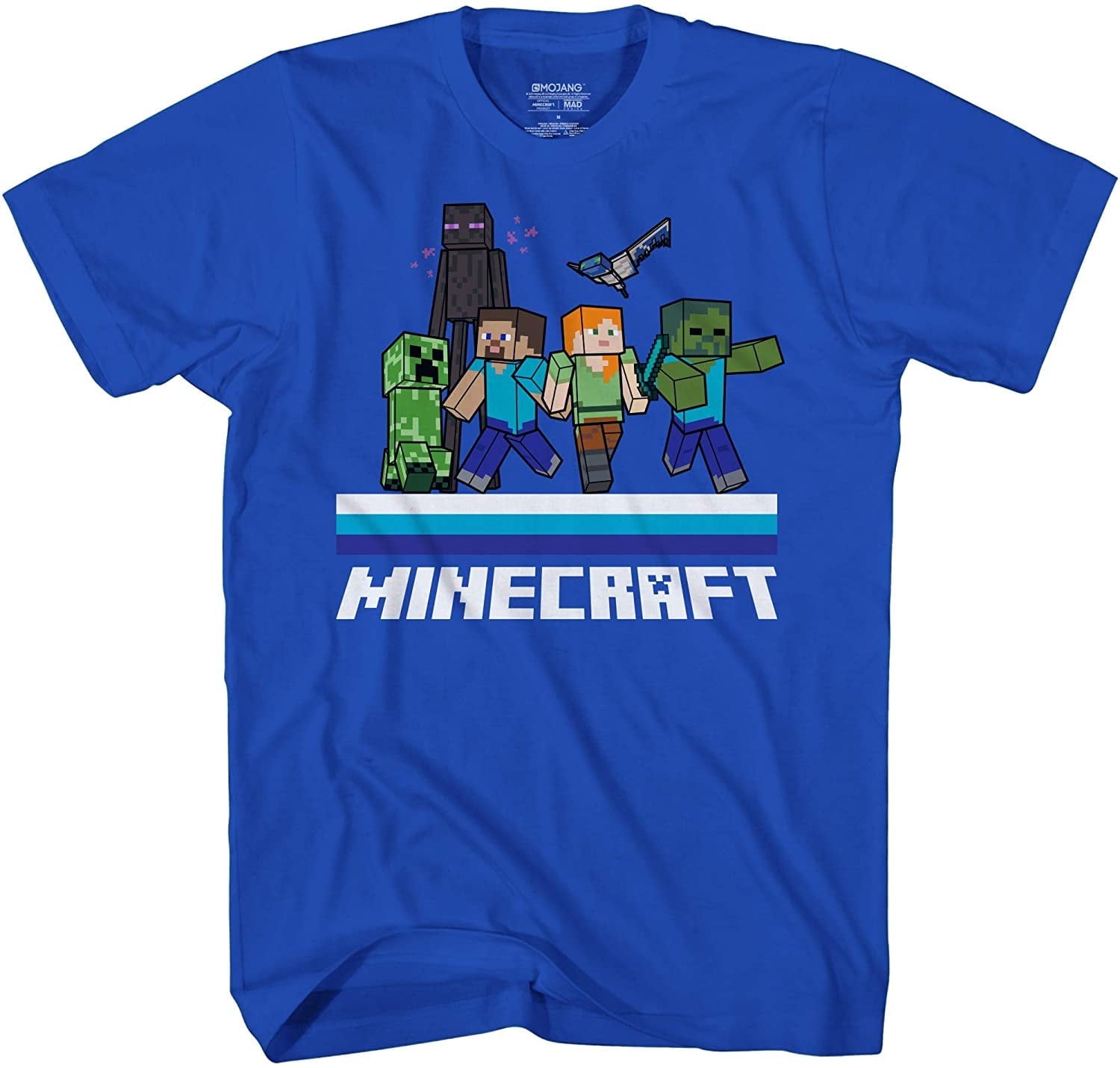 Minecraft Boys T-shirt, Graphic Print Classic Video Game Minecraft ...