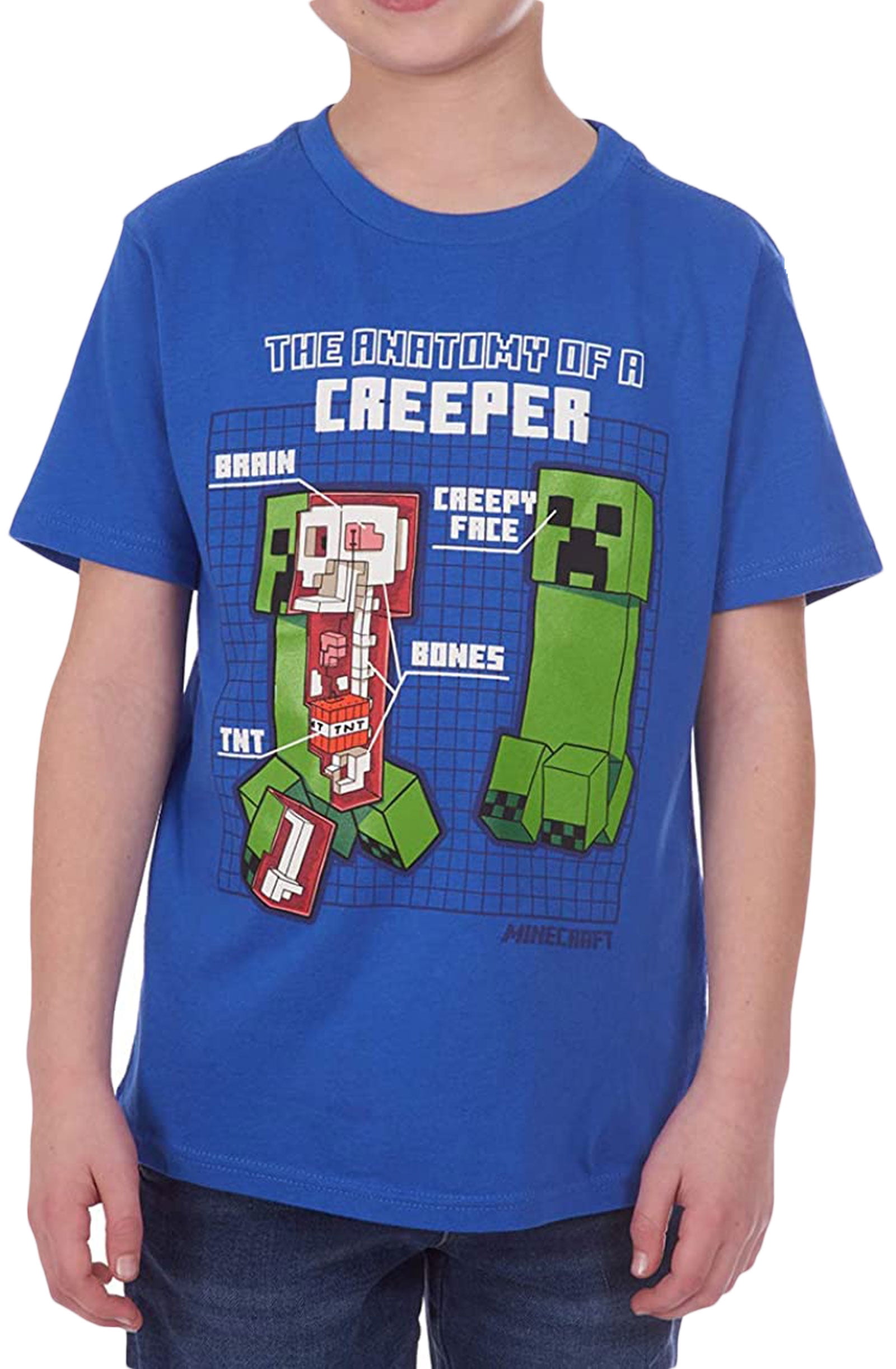 Minecraft Boys The Anatomy of a Creeper T-Shirt - Walmart.com
