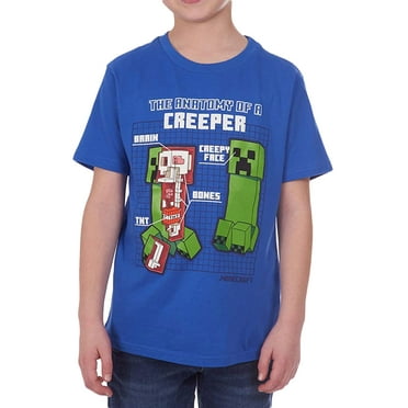 Boys A Minecraft Movie Creeper Movie Logo T Shirt - Walmart.com
