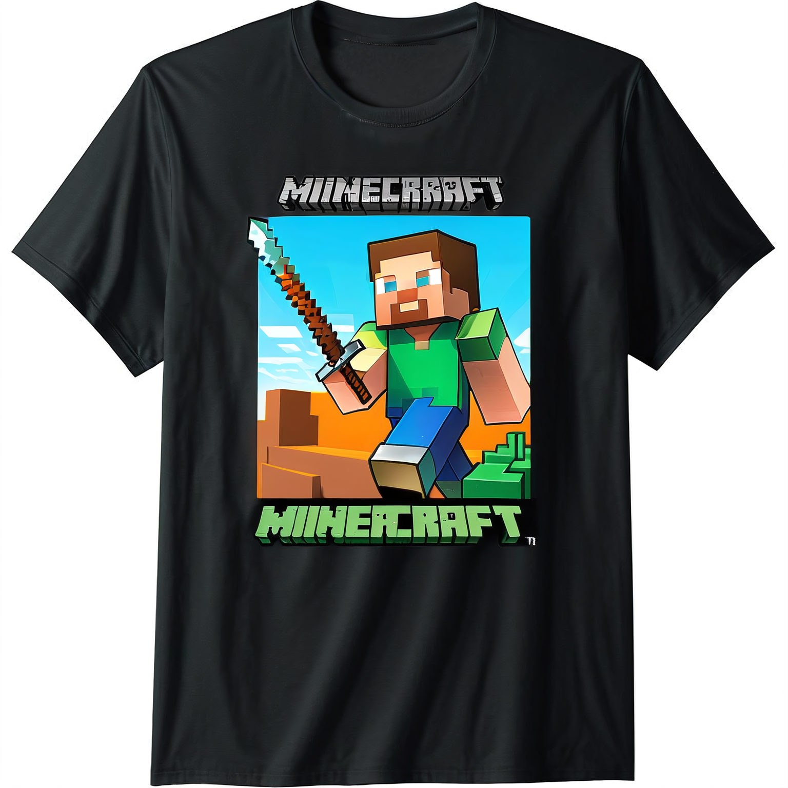 Minecraft Build Explore Create Group Poster T-Shirt - Walmart.com