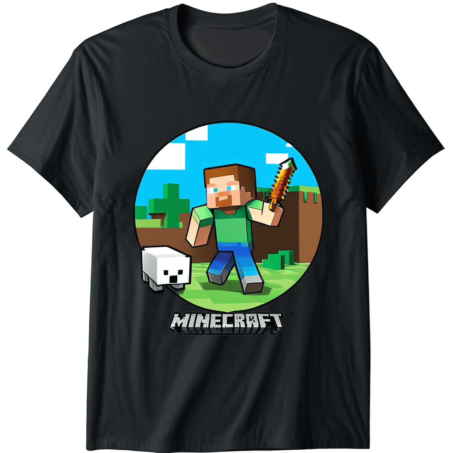 Minecraft Build Explore Create Group Poster T-Shirt - Walmart.com