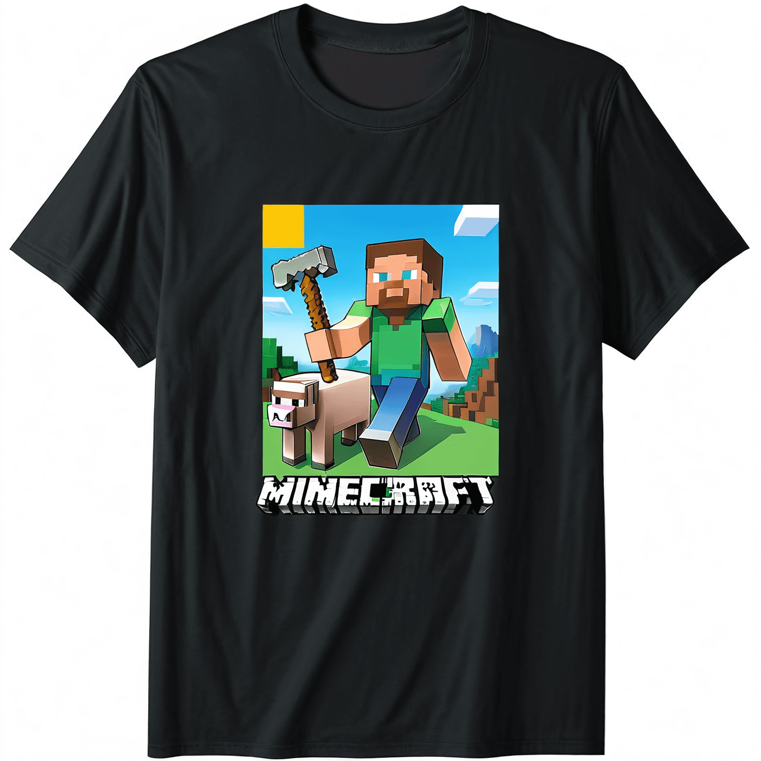 Minecraft Build Explore Create Group Poster T-Shirt - Walmart.com