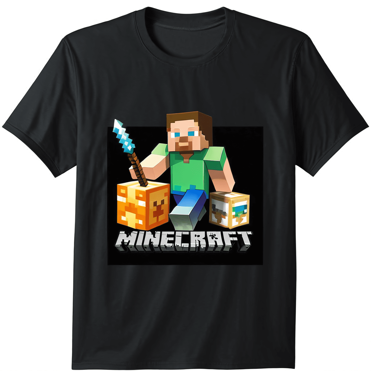Minecraft Build Explore Create Group Poster T-Shirt - Walmart.com