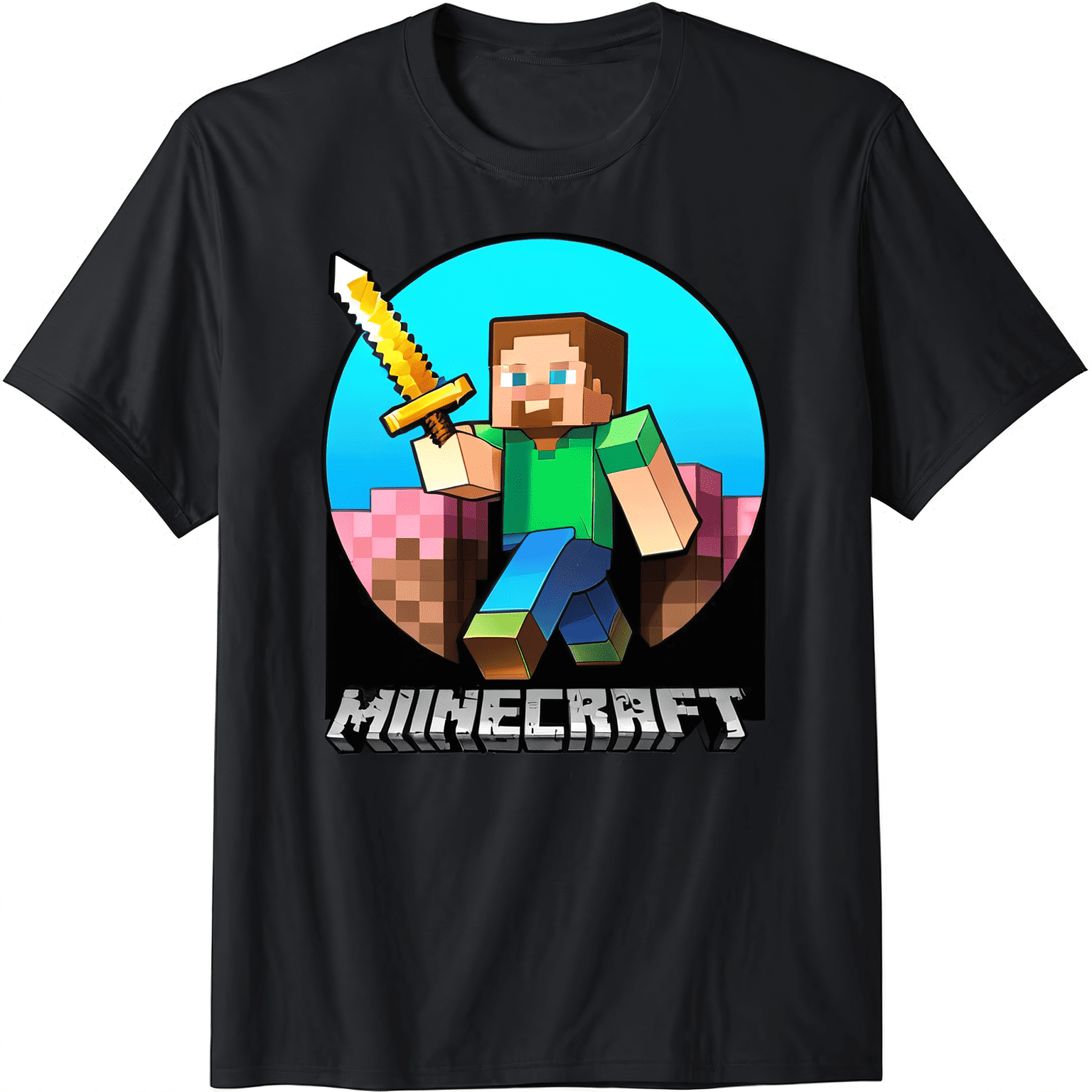 Minecraft Build Explore Create Group Poster T-Shirt - Walmart.com