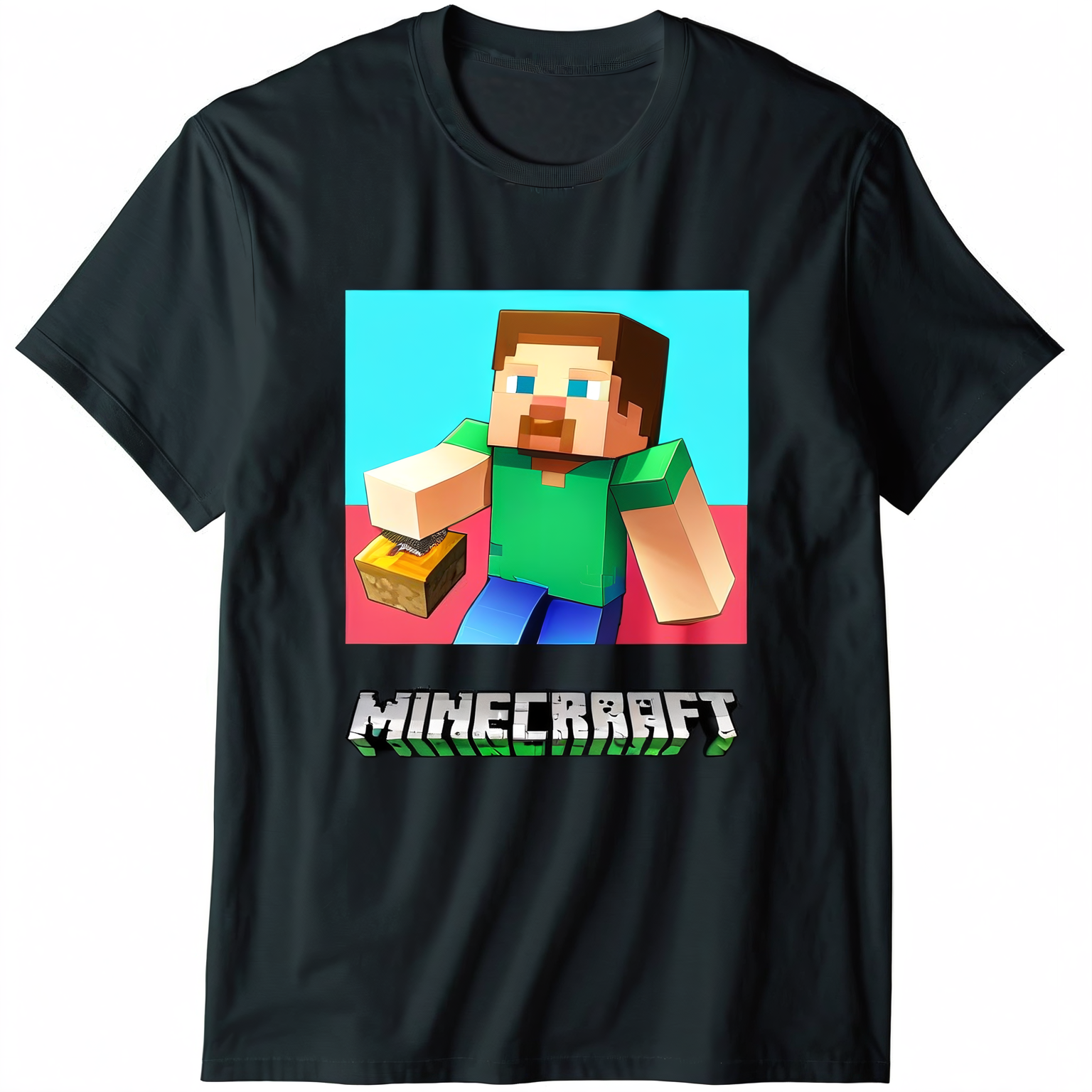 Minecraft Build Explore Create Group Poster T-Shirt - Walmart.com