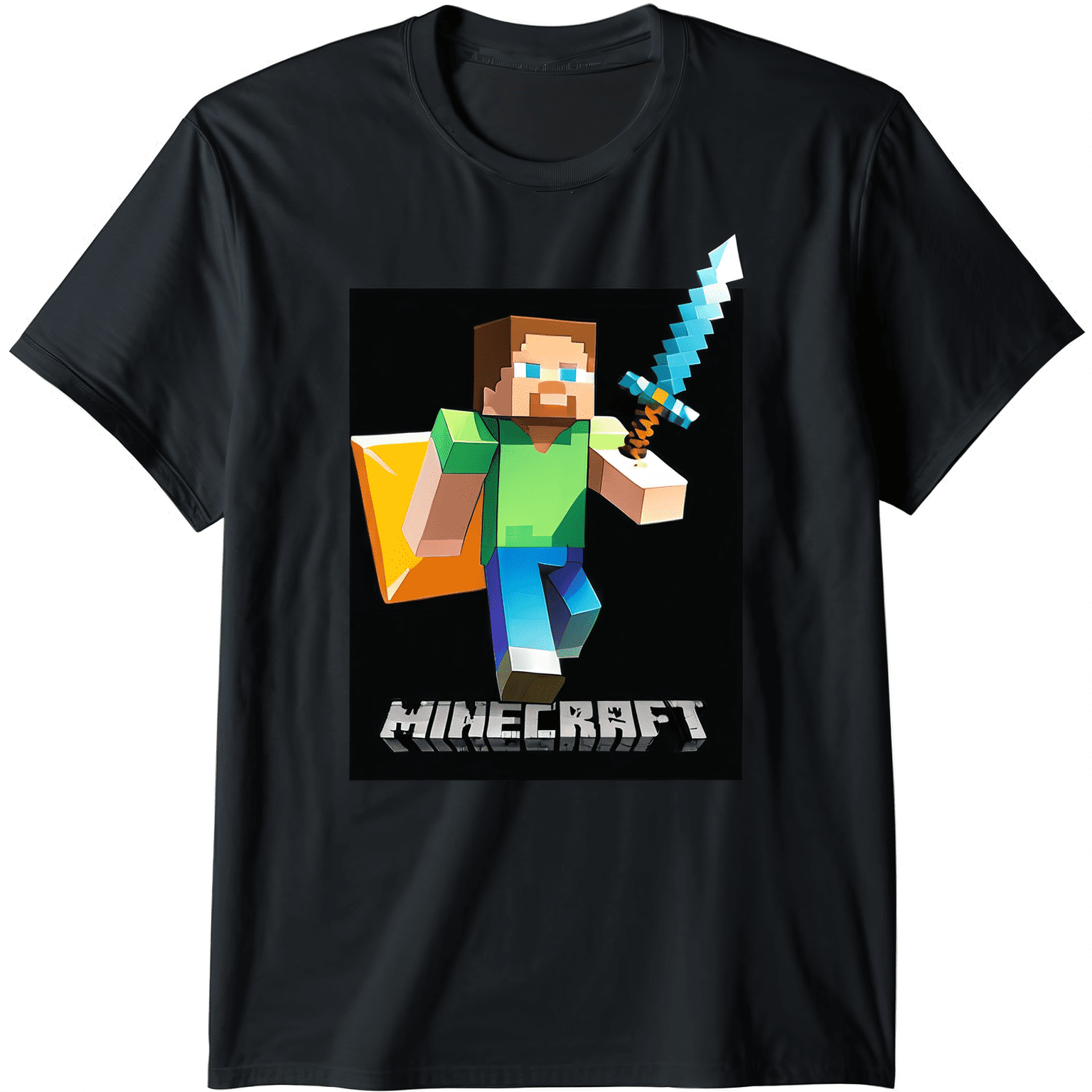 Minecraft Build Explore Create Group Poster T-Shirt - Walmart.com
